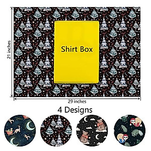 GIOLNIAY Black Christmas Wrapping Paper for Men Women Kids