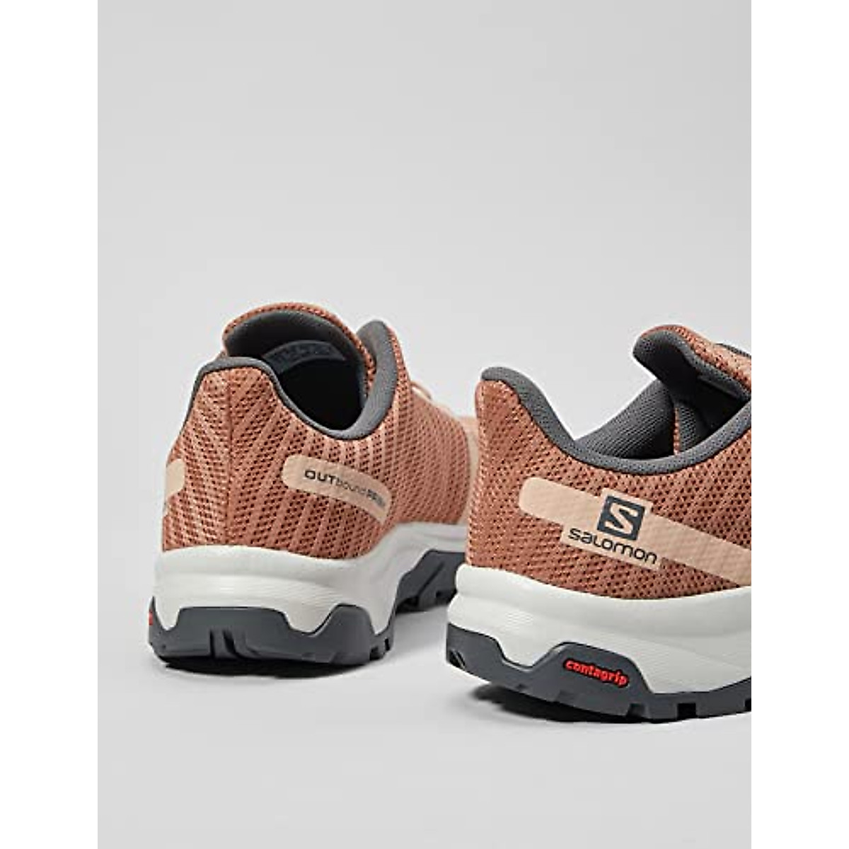 Salomon Outbound Prism Hiking Shoes for Women, Sirocco/Mocha Mousse/Alloy, 7.5