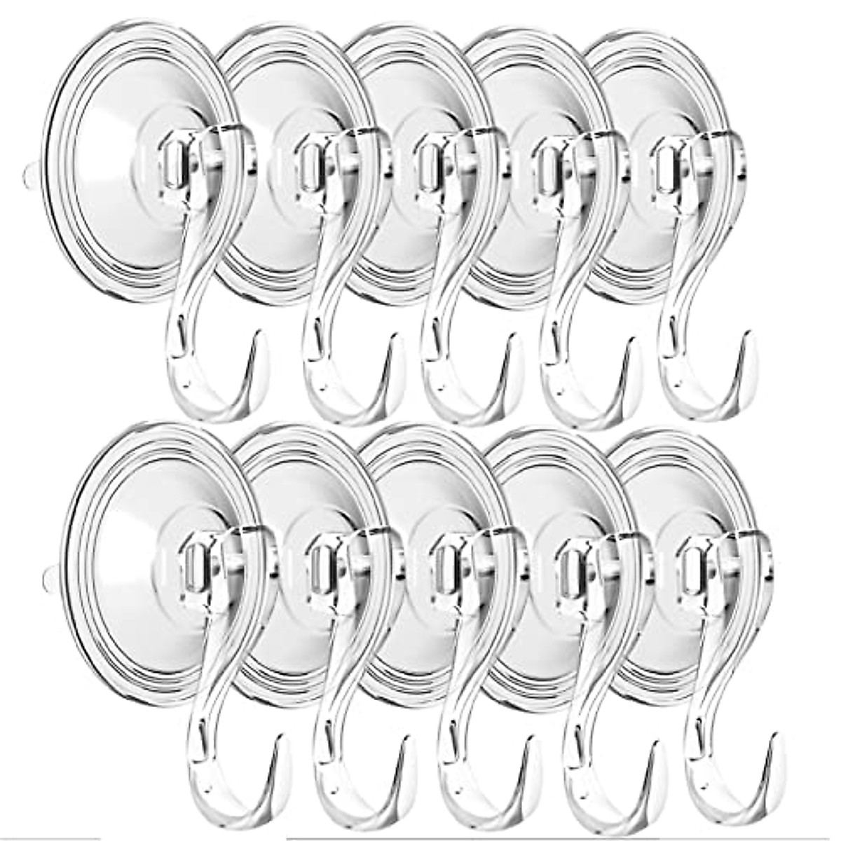 LMI LOVE MORE IDEA Christmas Wreath Hanger Heavy Duty Suction Cup Hooks for Kichen Bathroom Window and All Smooth Surface Indoor and Outdoor 10pack