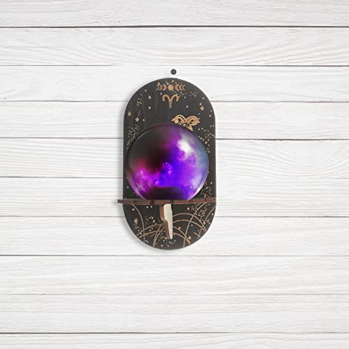 DECHOUS 2pcs Wooden Crystal Shelf Display Antique Stone Display Rack Essential Oil Holder Bohomian Wall Decor Witch Supplies for Stone Stone Bottle