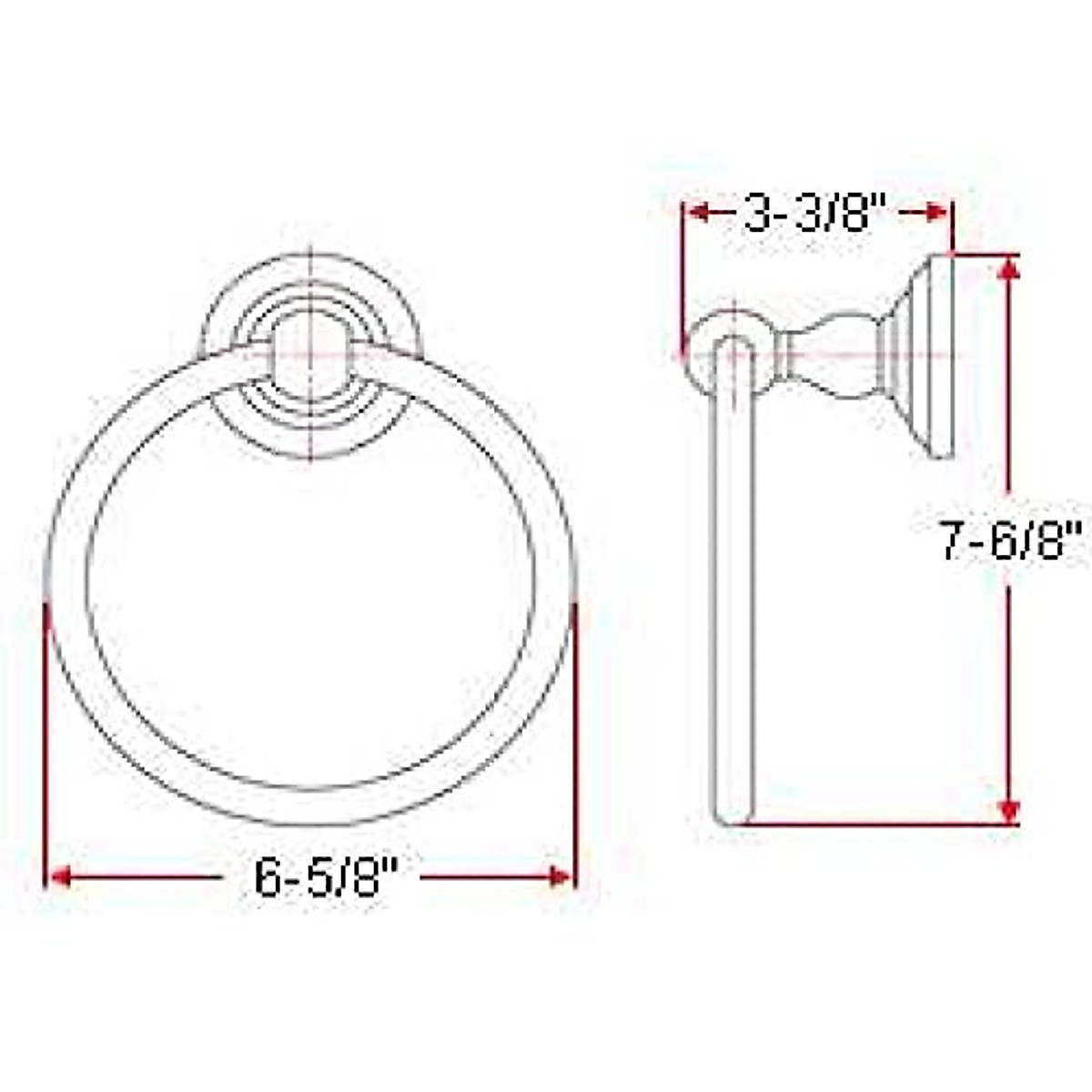 Design House 538421 Calisto Towel Ring, Oil Rubbed Bronze, One Size
