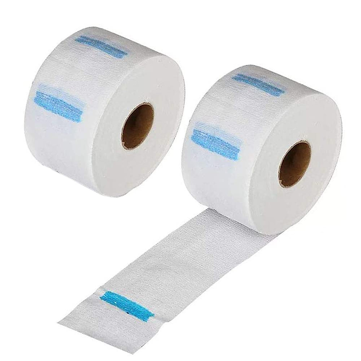 2 Rolls Disposable Barber Scarf Paper Stretchy Neck Strips Wraps Band Hairdressing Tools for Spa Massage Hair Cutting Styling Salon Supplies, White (100 pcs per roll)