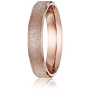 LOVE Beauties 4mm Women's Titanium Rose Gold Wedding Band Ring (8)