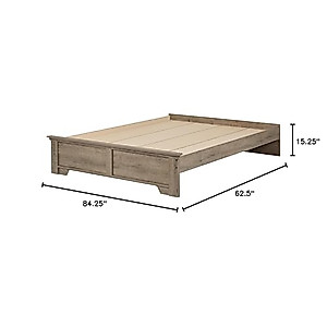 South Shore Versa Platform Bed, Queen, Weathered Oak