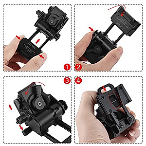 Gexmil CNC PVS15/18 Night Vision Goggles Mount for L4G24 NVG Metal Helmet Mount (Black)