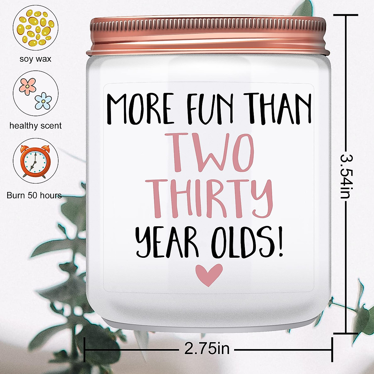 60th Birthday Gifts for Women, Men- Funny Happy 60th Bday Gift Ideas- Turning 60 Year Old Birthday Present for Best Friends, Wife, Mom, Dad, Sister, Grandma- Lavender Candles