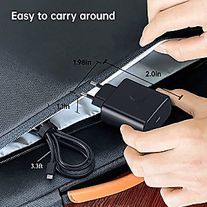 45W Europe Super Fast Charger European Travel Plug Adapter for Samsung Galaxy S23 S22 S21 Ultra Plus iPhone MacBook Air EU International Power Adaptor USB C Wall Charger PD PPS Italy France Spain Euro