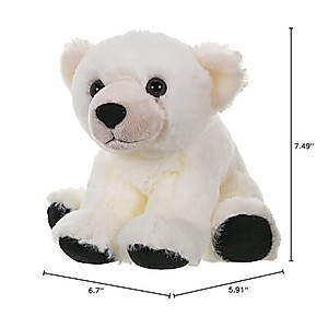 Wild Republic Polar Bear Baby Plush, Stuffed Animal, Plush Toy, Gifts for Kids, Cuddlekins 8", Multi (10845)