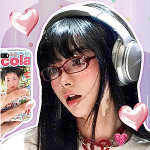 TJUTR Fashion Fake Glasses Non Prescription Clear Glasses for Women Blue Light Blocking Y2k Cosplay Eyewear Frame