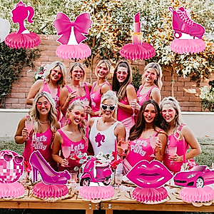 Pink Girls Birthday Decorations Pin The Crown on The Princess Doll Disco Bachelorette Birthday Party Decoration for Pink Girls Doll Theme Party Western Cowgirl Birthday Bridal Shower