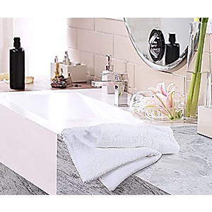 Utopia Towels Premium Bundle - Cotton Washcloths White (12x12 inches) Pack of 12 with White Hand Towels 600 GSM (16 x 28 inches), Pack of 6