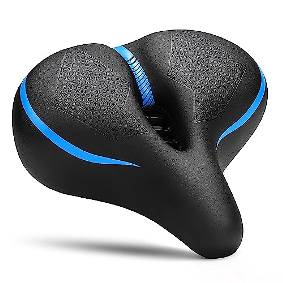 CDYWD Bike Seat for Men & Women Comfort Wide - Extra Soft Memory Foam Padded Bicycle Seat Cushion - Comfortable Bike Saddle Replacement for Exercise, Stationary, Spin, City, Mountain, Road Bike, Ebike