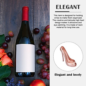 Zerodeko Shoe Wine Rack Holder Wine Rack Holder High Heel Design Rack Wine Bottle Holder Desktop Table Centerpiece Home Decorations for Kitchen Restaurant Bar Hotel Pink