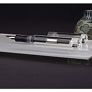 Lanxivi Majohn C1 Fountain Pen Fine Nib Clear Transparent Acrylic Resin, Mini Pocket Pen, Eyedropper,Cartridges and Converter Filling