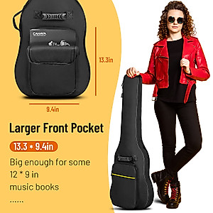 CAHAYA Electric Guitar Bag Gig Bag 6mm Padding Backpack Padded Soft Guitar Case Black CY0226