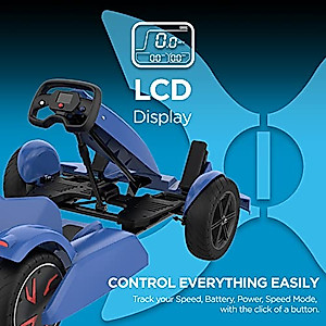 Hover-1 Formula Go Kart, 15MPH Top Speed, 15 Mile Range, 700W Brushless Motor, LED Display, 10" Pneumatic Tires Electric Go Kart, Certified & Tested - Safe for Kids, Teens, & Adults