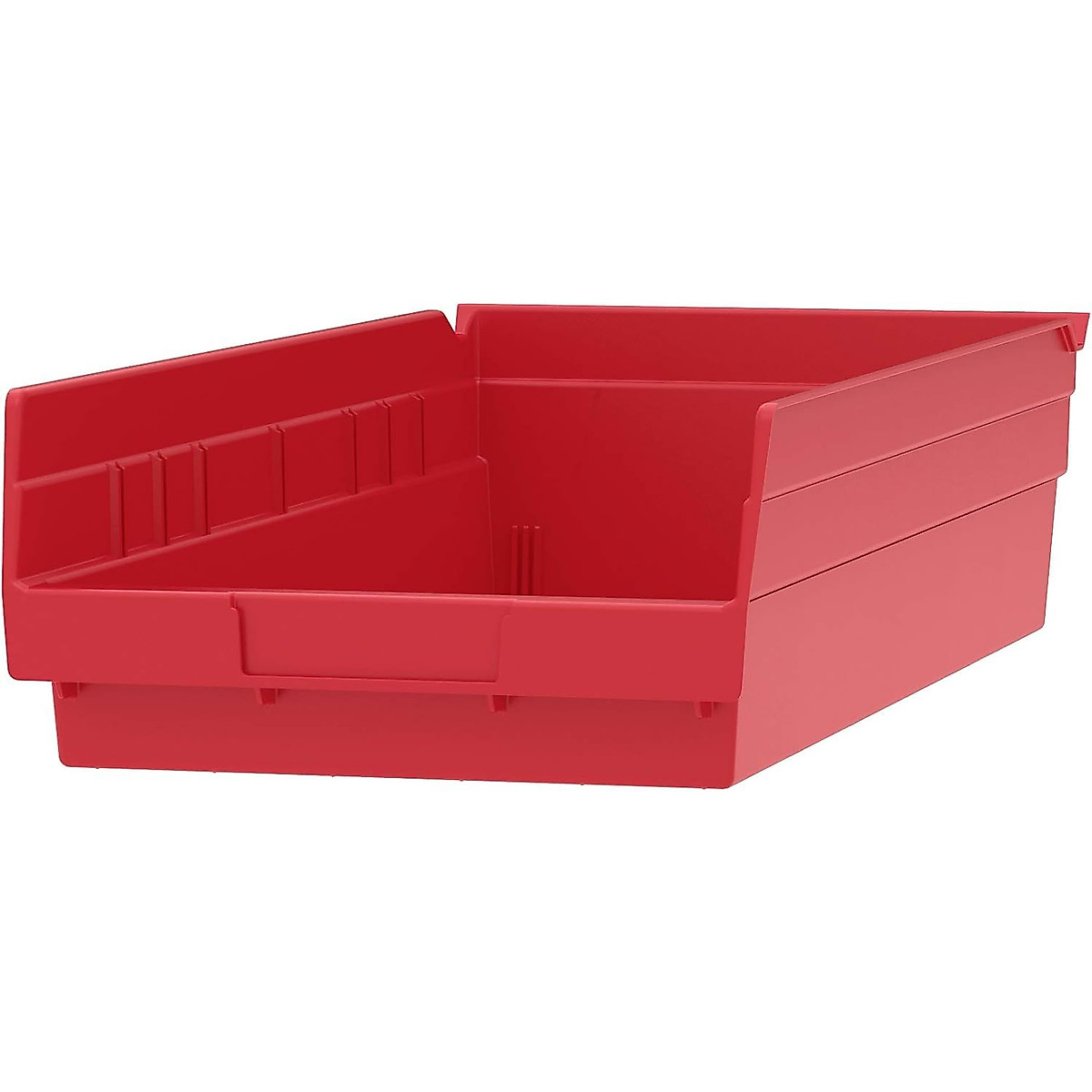 Akro-Mils 30158 Plastic Nesting Shelf Bin Box, (18-Inch x 8-Inch x 4-Inch), Red, (12-Pack)