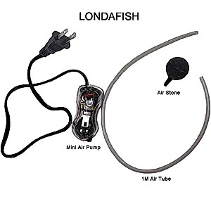 LONDAFISH Aquarium Mini Air Pump 0.8W Oxygen Pump with Air Stone &Tube