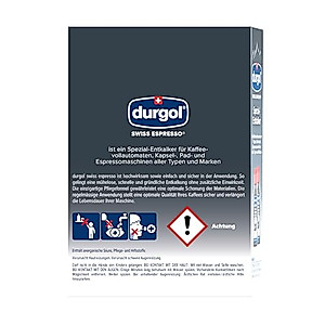 Durgol Swiss Espresso, Descaler and Decalcifier for All Brands of Espresso Machines and Coffee Makers, 4.2 Fluid Ounces (Pack of 2)