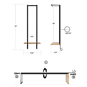 Towel Racks for Bathroom Wall Mounted, Bathroom Towel Storage, Bath Towel Holder for Folded Large Towel Washcloths, Stainless Steel Wall Towel Rack, Black