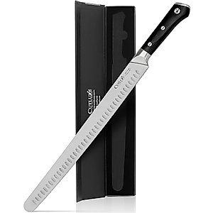Cutluxe Extra-Long 14" Slicing Carving Knife – Brisket Knife, Razor Sharp Meat and BBQ Knife – High Carbon German Steel – Full Tang & Ergonomic Handle Design – Artisan Series