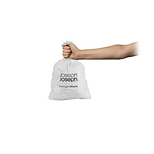 Joseph Joseph Intelligent IW2 Bin Liners Custom Fit Bags for Food Waste Caddy 1 Gallon / 4 Liter 100% Compostable, 50 Count (Pack of 1), Clear