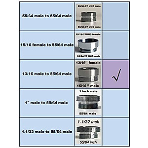 MISSMIN Faucet Aeartor adapter 55/64 inch Male to 13/16 Female convertor