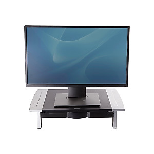 Fellowes 8031101 Monitor Riser,Adjustable,19-7/8-Inch x14-1/16-Inch x4-Inch -6-1/2-Inch ,BK/SR