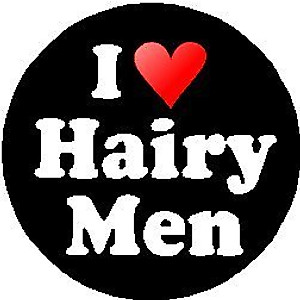I Love Hairy Men Magnet (heart) - Manly Man
