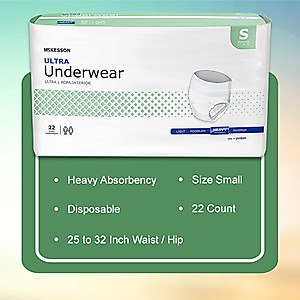 McKesson Ultra Underwear, Incontinence, Heavy Absorbency, Small, 88 Count