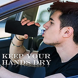 Neoprene Water Bottle Sleeves Insulators Beverage Bottle Can Sleeves 17 18 oz Water Bottle Sleeve Non Slip Drawstring Bottle Sleeves Coolers Holder Neoprene Bottle Coolier Sleeves (6 Pieces)