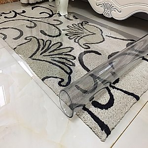 Office Chair Mat for Hardwood Floor, 0.06" Thick Clear Office Home Floor Protector Mat, Anti-Slip Desk Chair Mat, Rolling Chair Mat for Office, Home, Gaming Transparent Floor Mats (Color : Frosted,
