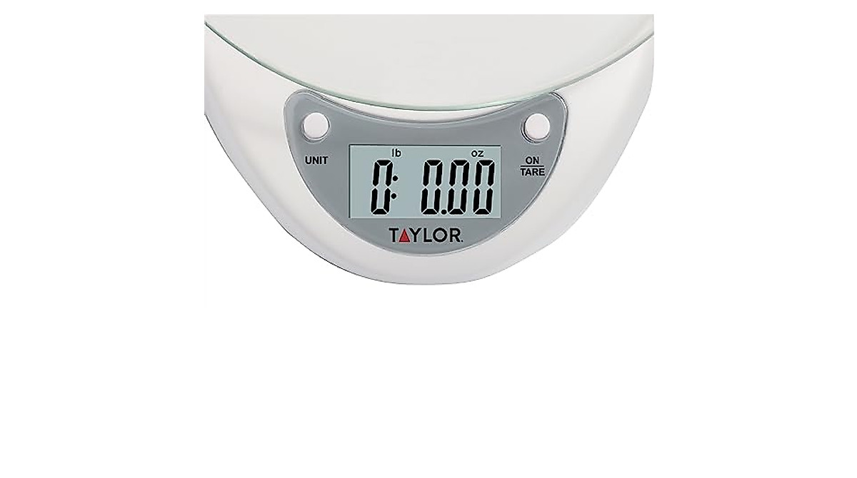 Taylor Kitchen Scale with Glass Platform - Precise & Compact