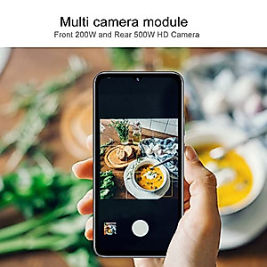 6.1 Inch Screen Smart Phone, Black Stylish Appearance M4 Pro Phone Ultra Thin for Daily Life (US Plug)