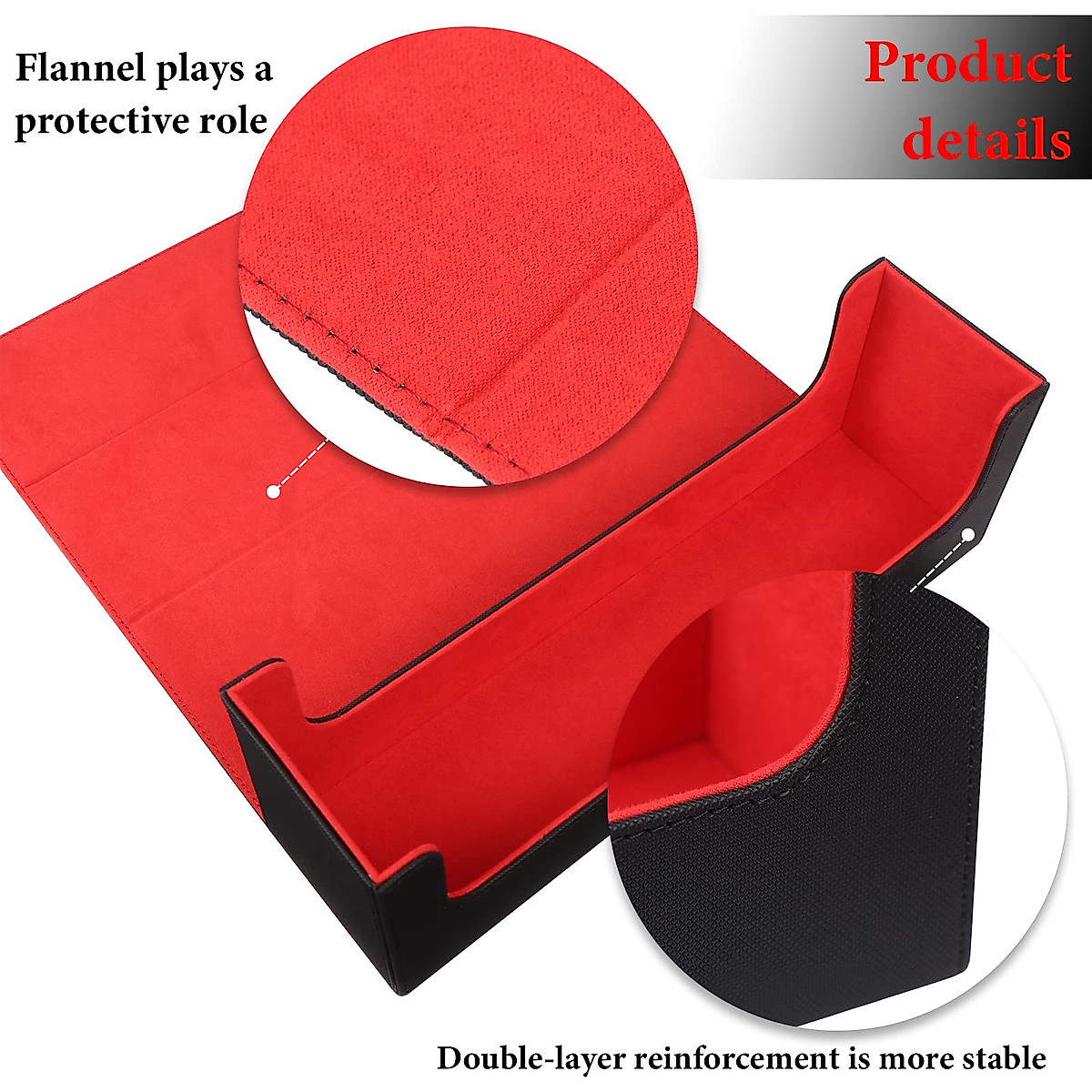 1Pc Card Toploader Storage Trading Cards Holding Box for 400+ Cards Top Loader Storage Boxes for Magic Cards Baseball Cards Trading Cards Card Sleeve Top Loader Collector Case Organizer Containers,Red