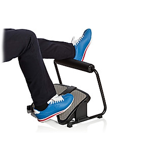 SUN-FLEX Ergonomic Height Angle Adjustable Footrest Under Desk for Sitting and Standing,Intuitive Foot Stool and Leg Support for Standing Desk (Black)