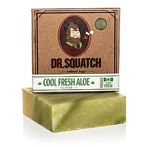 Dr. Squatch All Natural Bar Soap for Men with Zero Grit, Cool Fresh Aloe