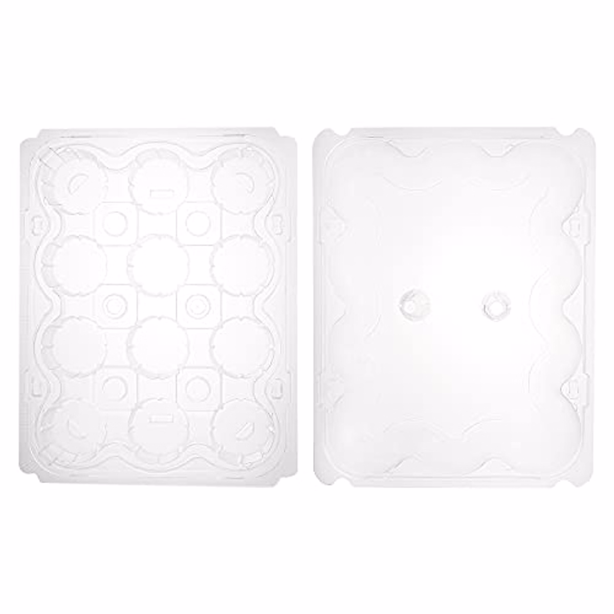 Hedume 12 Pack Cupcake Carrier, 12 Counts Stackable Cupcake Boxes, Clear Cupcake Container with Detachable Lid for Cupcakes, Muffin, BPA-free