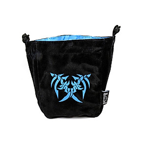 Reversible Large Microfiber Dice Bag – Self Standing and Holds over 250 Polyhedral Dice with Drawstring Tie – Multiple Designs Available (Cthulhu)