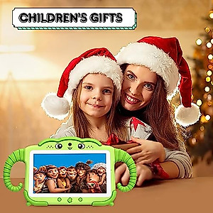 Kids Tablet 7" Tablet for Kids 64GB Toddler Tablet Kids Software Installed, Kids Learning Android Tablet with WiFi Case Dual Camera Parental Control for Toddlers Children Tablet YouTube Netflix