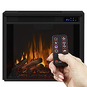 Valmont Media Electric Fireplace in Chestnut Oak by Real Flame