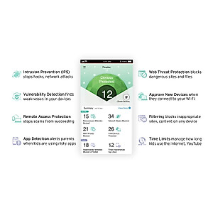 Trend Micro Home Network Security Firewall Device - Prevent Privacy Leaks, Parental Controls, Content Filtering, Protects from Hacker Viruses & Malware - 1 Year Security Subscription