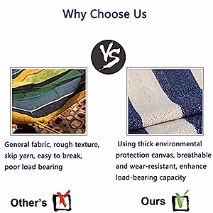 QIFBYFB Hammock, Portable 2-Person Brazilian Style Hammock Double Outdoor/Indoor Cotton Canvas Hammock Thickened Durable Fabric with 550lb Load Capacity, for Travel, Beach, Backyard, Camping etc