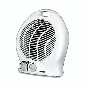 Optimus H-1322 Portable 2-Speed Fan Heater with Thermostat , White