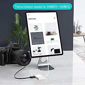K-mate Compatible with iPhone/iPad to USB Adapter, 6 in 1 USB Camera to iPhone/ iPad Adapter with SD & TF Card Reader, Power Delivery, Compatible with iPhone/iPad/iPod and More USB Device White