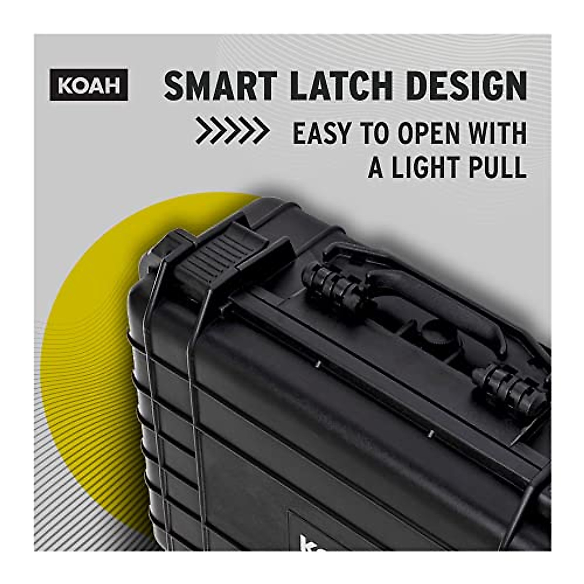 Koah Weatherproof Hard Case with Customizable Foam (18 x 14 x 7 Inch)