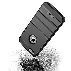 Crave iPhone 6S Plus Case, iPhone 6 Plus Case, Strong Guard Protection Series Case for iPhone 6 / 6s Plus (5.5 Inch) - Black