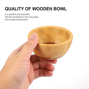 Hemoton Wooden Tray Salad Bowl Child Dried Fruit Food Bowl Bamboo Flatware