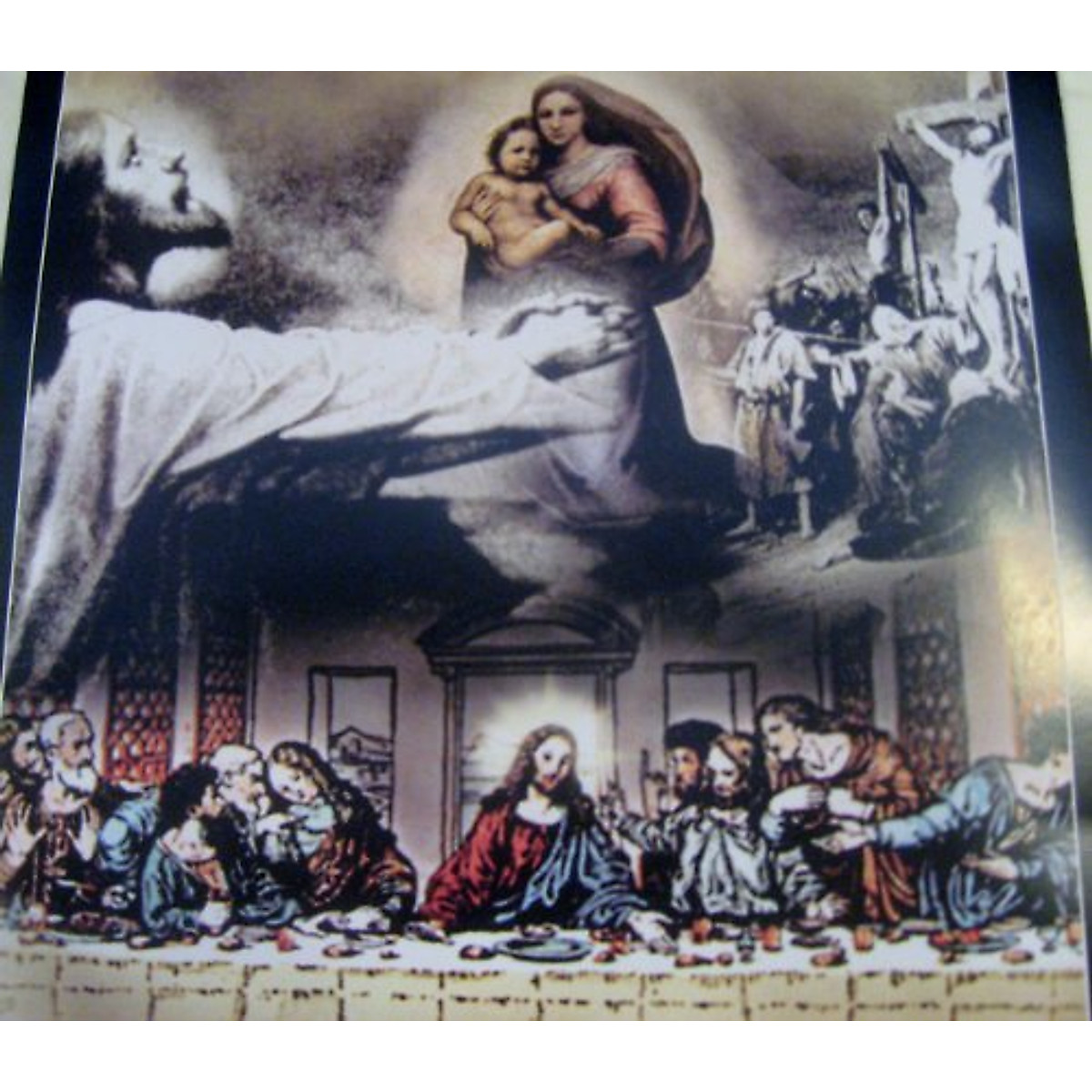 Trail Town Finds Super Soft 60" Last Supper Blanket Throw Very Dramatic Images