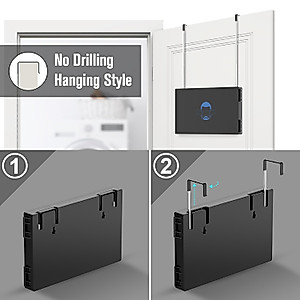 OLIBUY 3 Way Mirror for Hair Cutting, Tri-fold Mirror for Shaver and Makeup, Height Adjustable with Two Hold Nails Self Haircut Mirror can as a Gift for Men or Women